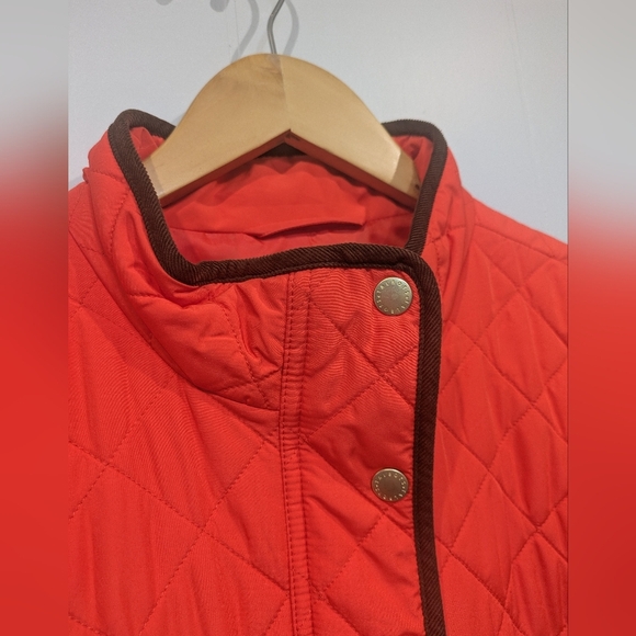 Talbots | Jackets & Coats | Talbots Quilted Barn Jacket In Neon Orange ...